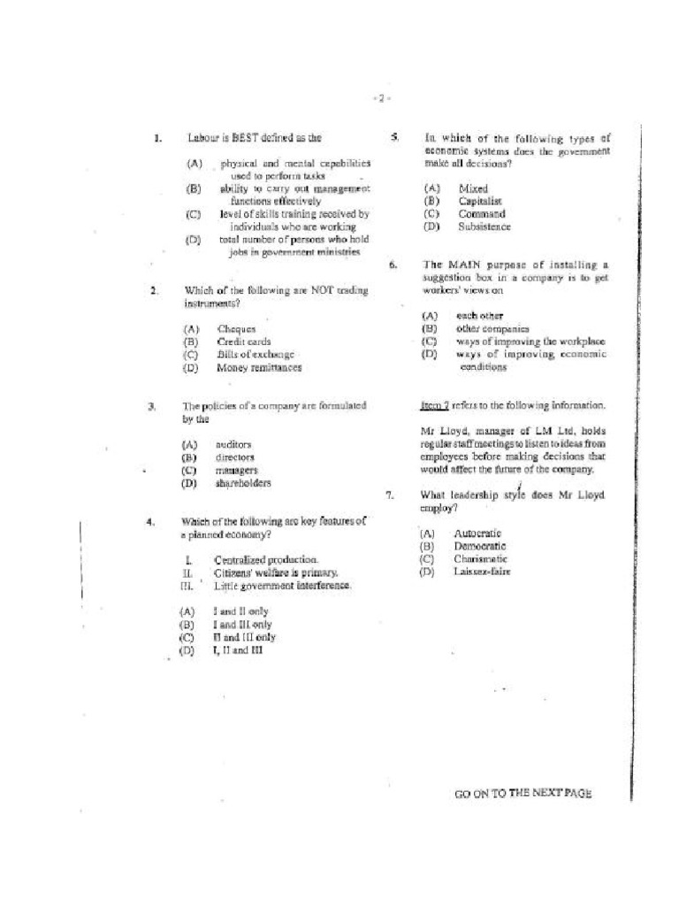 POB Jun 2018 P1 | PDF