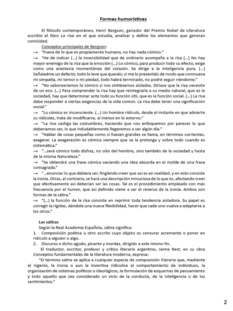 1 Formas Humor Sticas Teor A de Los Humores Monterroso | PDF