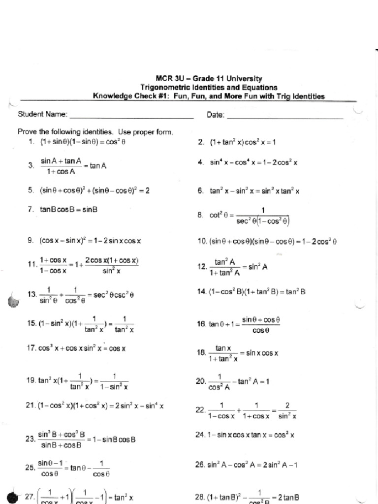 Quizreviewidentitiesandaddingandsubtractingrationalexpressions | PDF ...