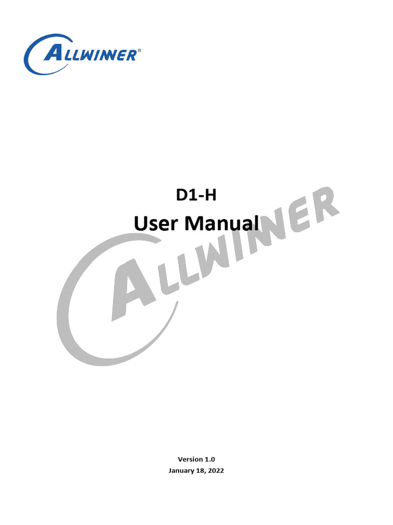 d1-h User Manual v1.0 | PDF | Computing | Computer Engineering