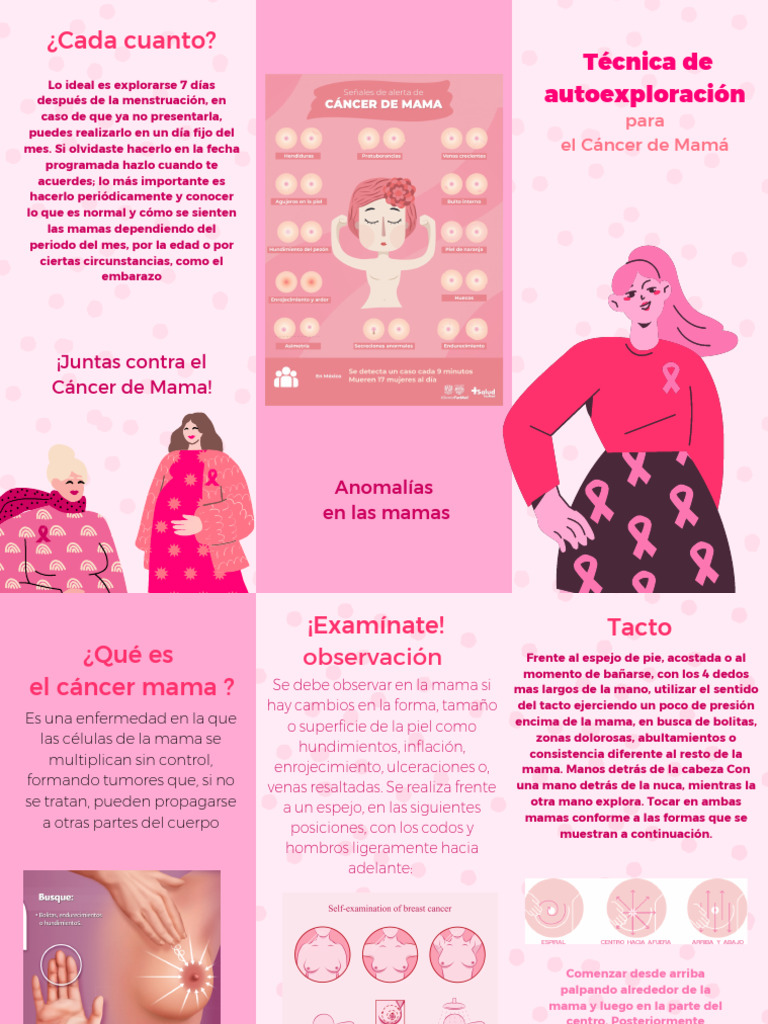 Folleto sobre la prevención del cáncer de mama ilustrado moderno rosa (1) | PDF | Pecho | Cáncer ...
