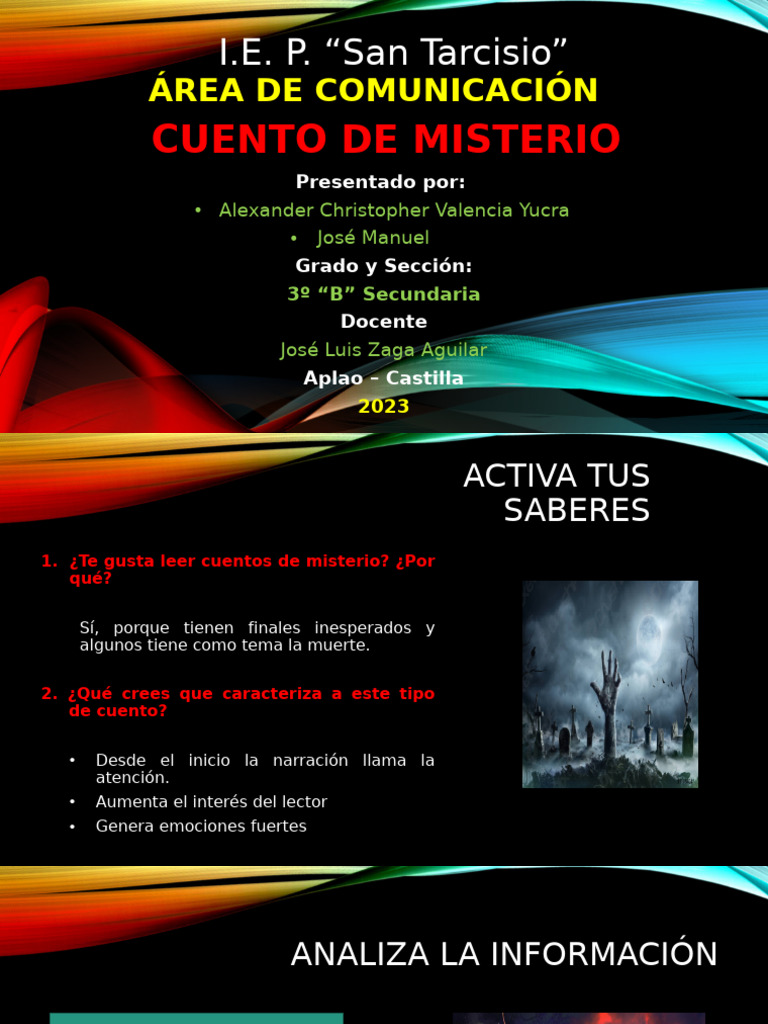 Cuento de Misterio | PDF | Cuentos | Suspense (Género)