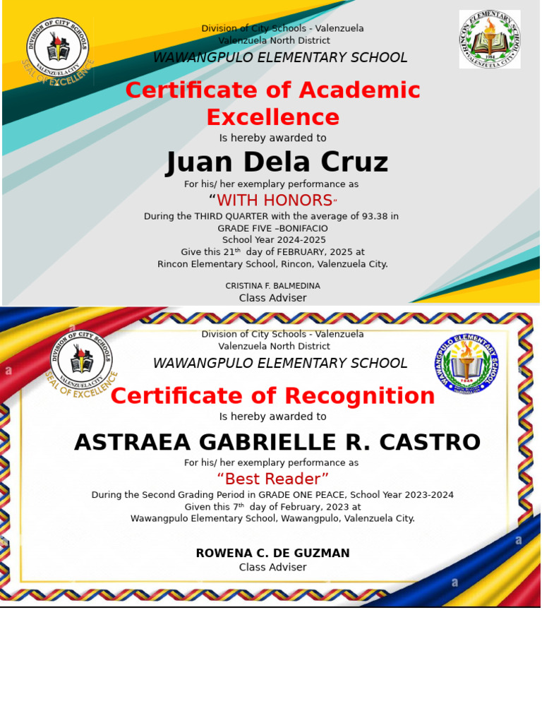Certificate of Honors 1 | PDF