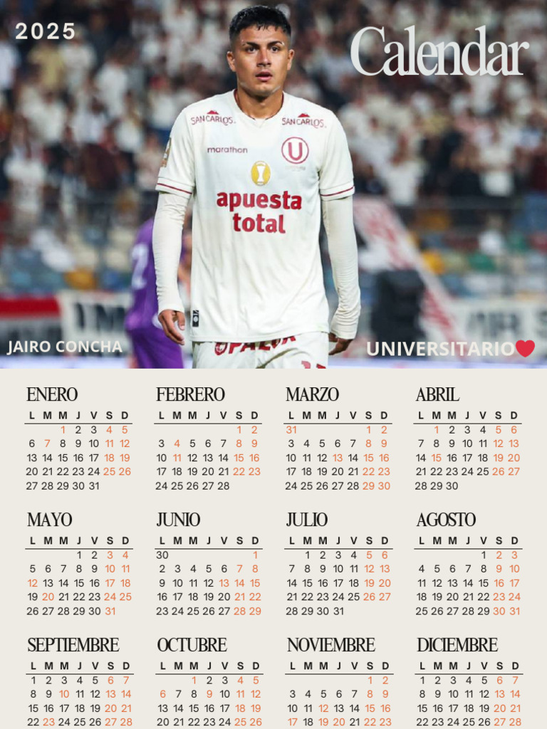 Cream Simple Minimalist Aesthetic 2025 Calendar Poster | PDF