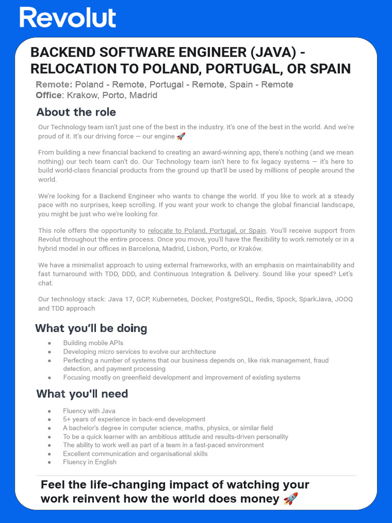 Java - Relocation To EU | PDF