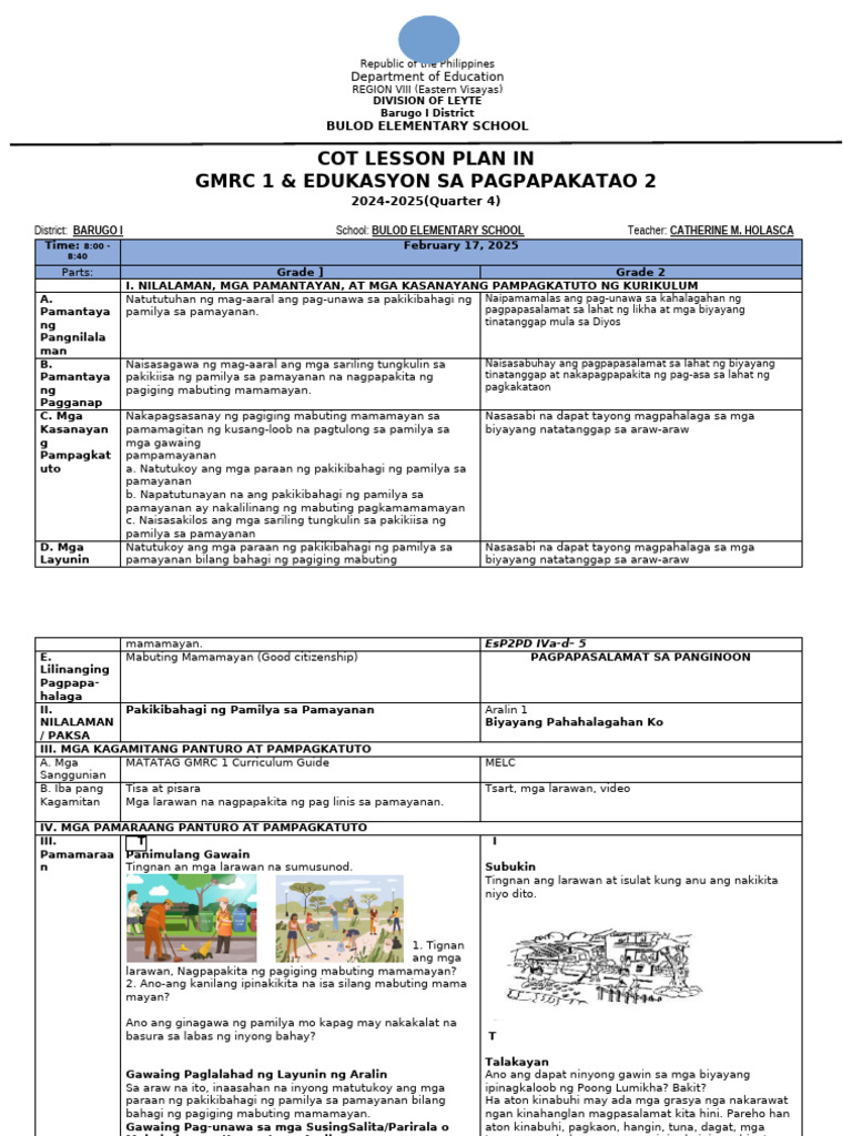 Q4 Cot GMRC 1 & Esp2 | PDF