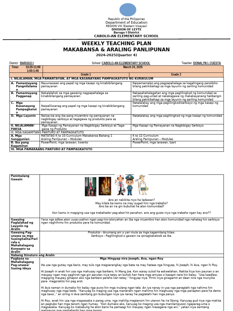 Q4-Cot-Makabansa-Ap-Lesson Plan | PDF