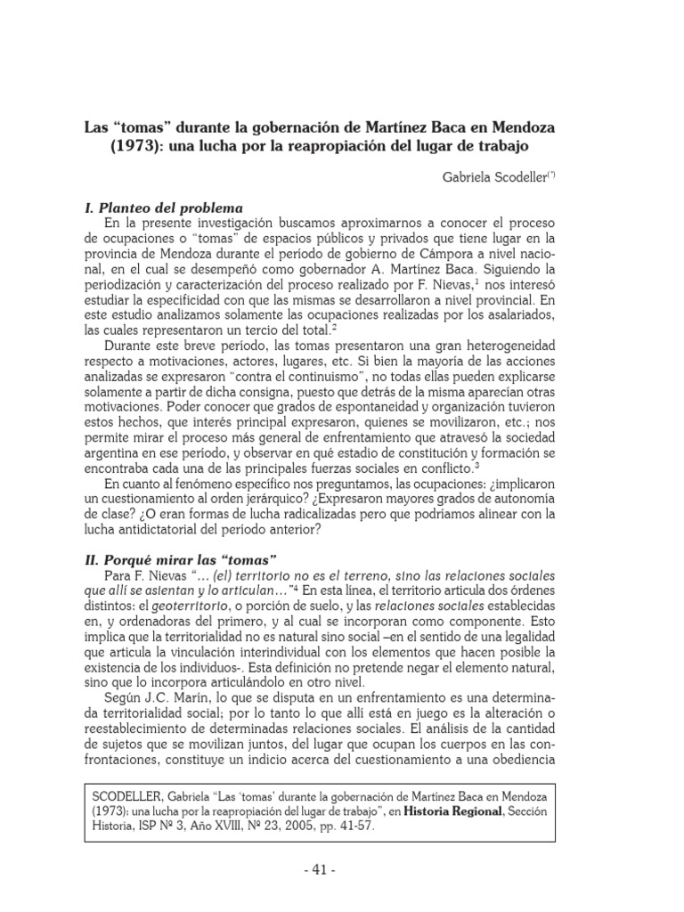 Scodeller Tomas en Mendoza | PDF | Ciencias Políticas | Gobierno