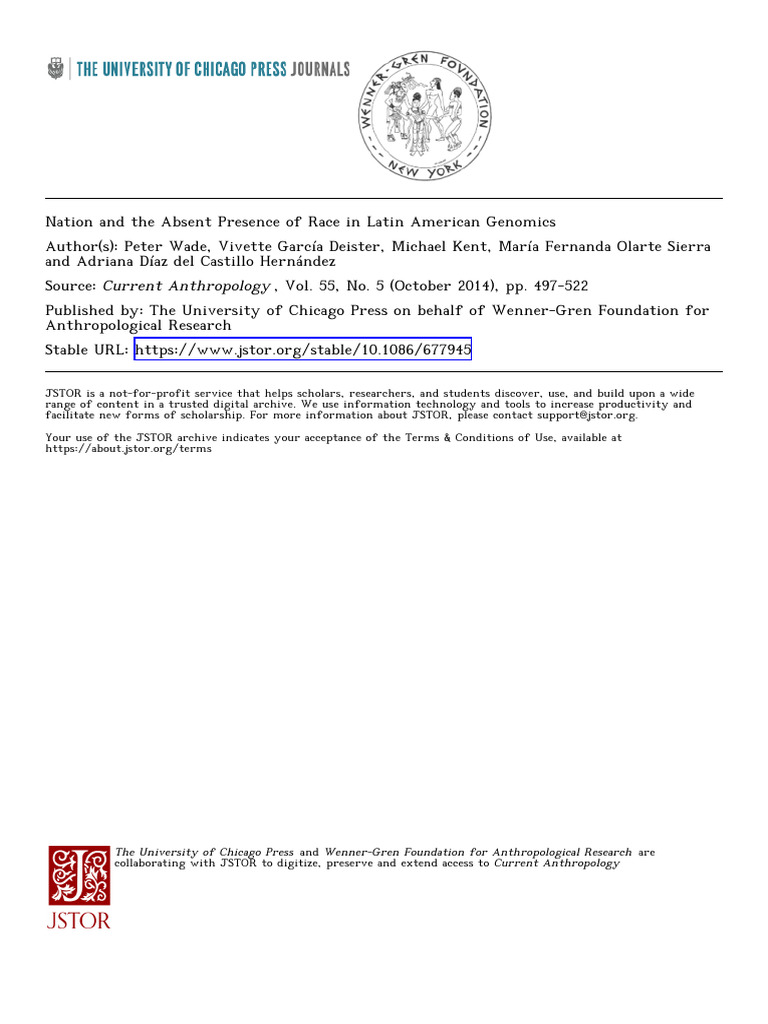 Wade Et Al Nation | PDF | Race (Human Categorization) | Indigenous ...