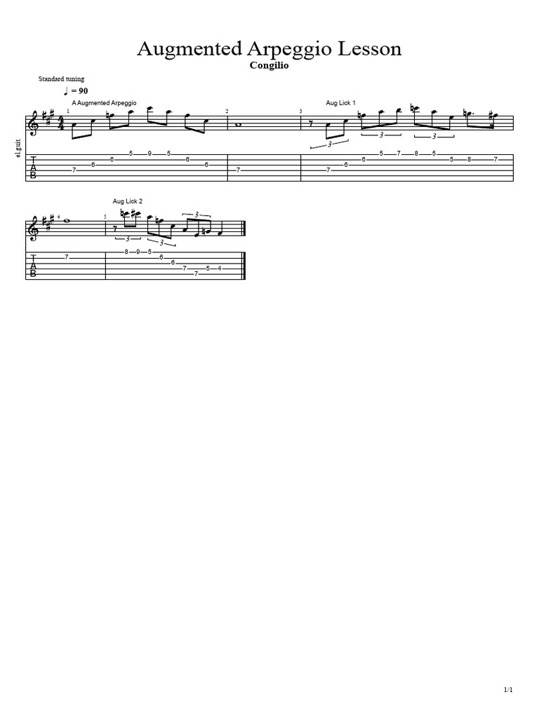 Augmented Arpeggio Lesson | PDF