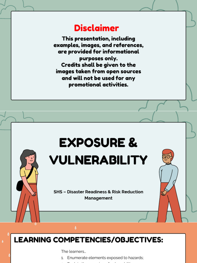 Lesson 2 Exposure and Vulnerability | PDF | Vulnerability | Hazards