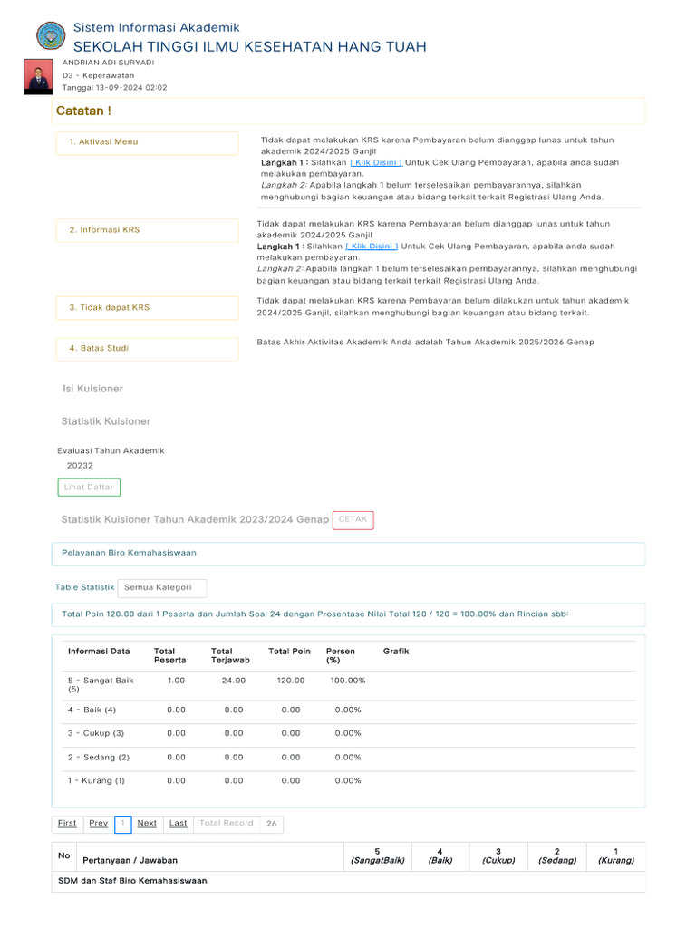 2120024 - ANDRIAN ADI SURYADI - Halaman Depan Anjungan Sistem Informasi ...