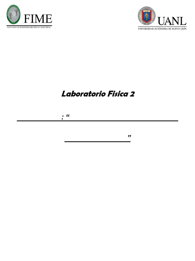 Portadas 6 y 7 Fisica 2 Lab | PDF