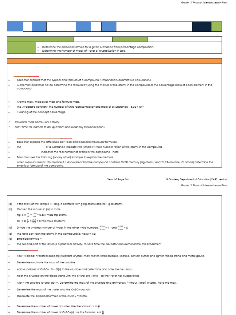 Physicalsciences Grade 11 Term 1 1 2 | PDF | Molecules | Chemical Compounds