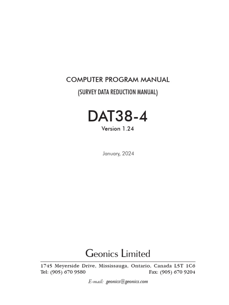Section 4. EM38-4 DAT38-4 V 1.24 | PDF | Computer File | Directory ...