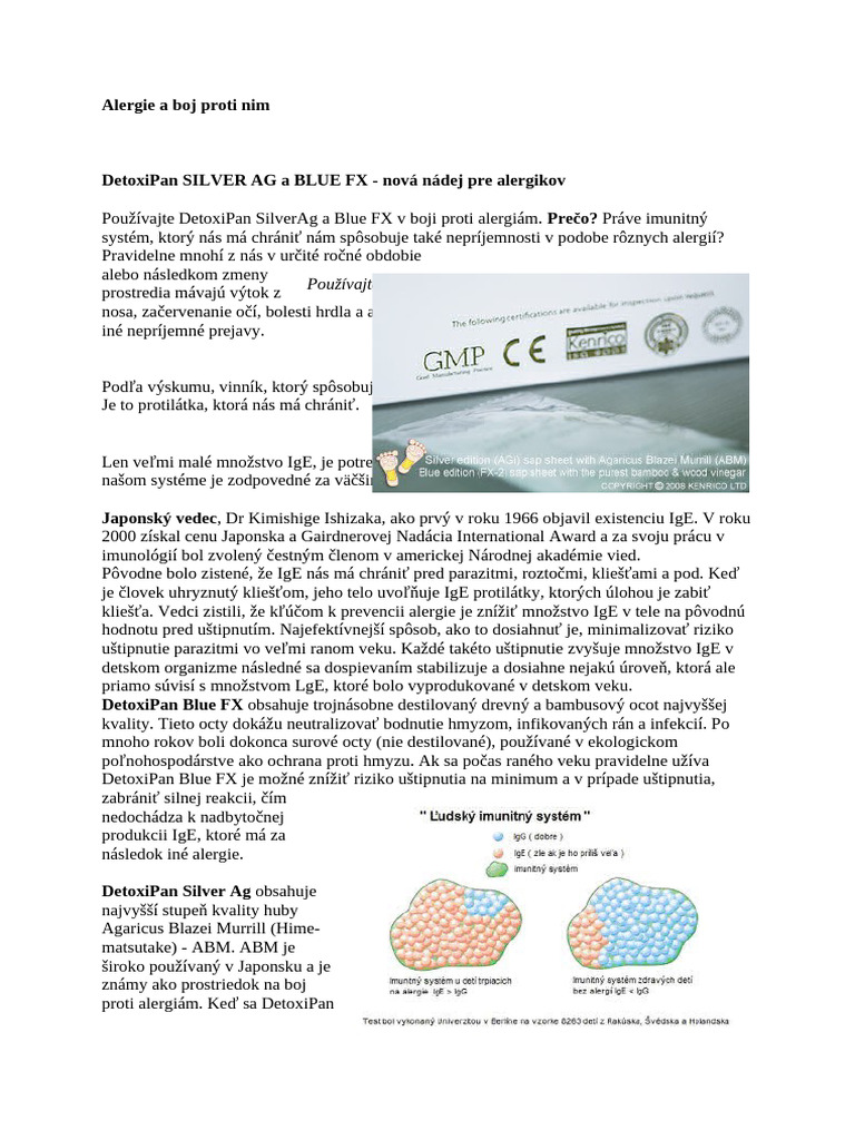 Alergie a Boj Proti Nim | PDF