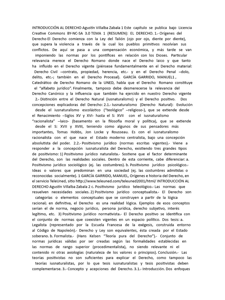 Introduccion El Dereche | PDF | La Ley natural | Positivismo