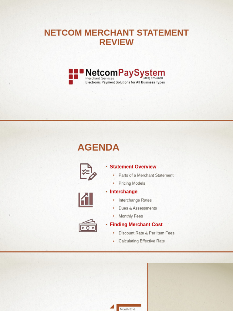 Netcom Merchant Statement Review | PDF | Visa Inc. | Service Industries