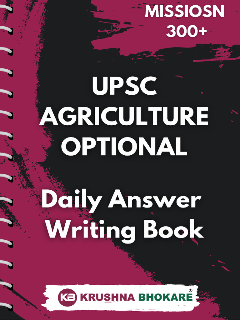 Agriculture Optional-Daily Answer Writing Book | PDF