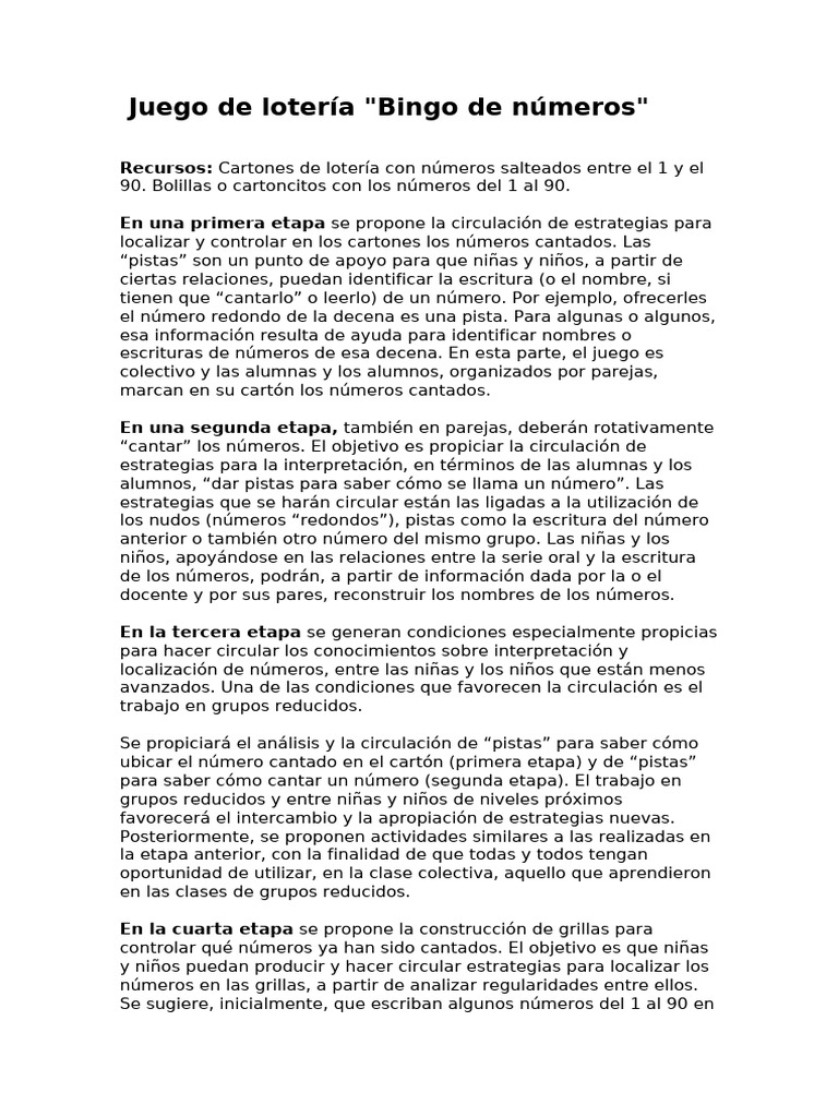 Juego de Loteria | PDF