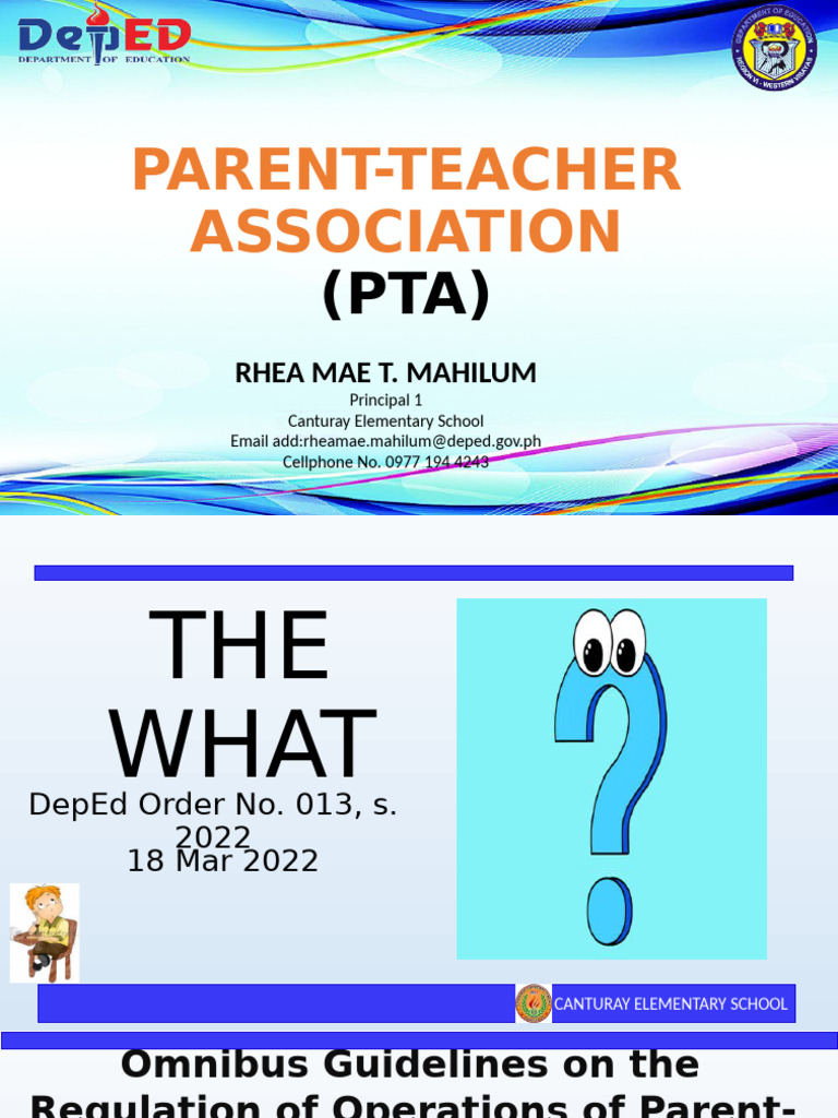 PTA Guidelines for Canturay School | PDF | Schools