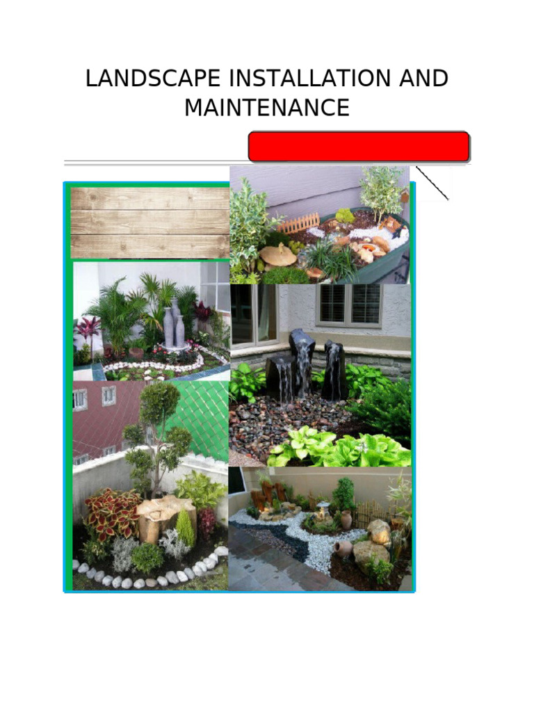 Landscape Installation and Maintenance | PDF