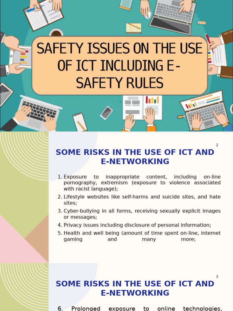 Safety Issues On The Use of ICT Including e Safety Rules | PDF ...