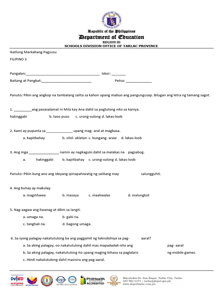Filipino 3 Final | PDF