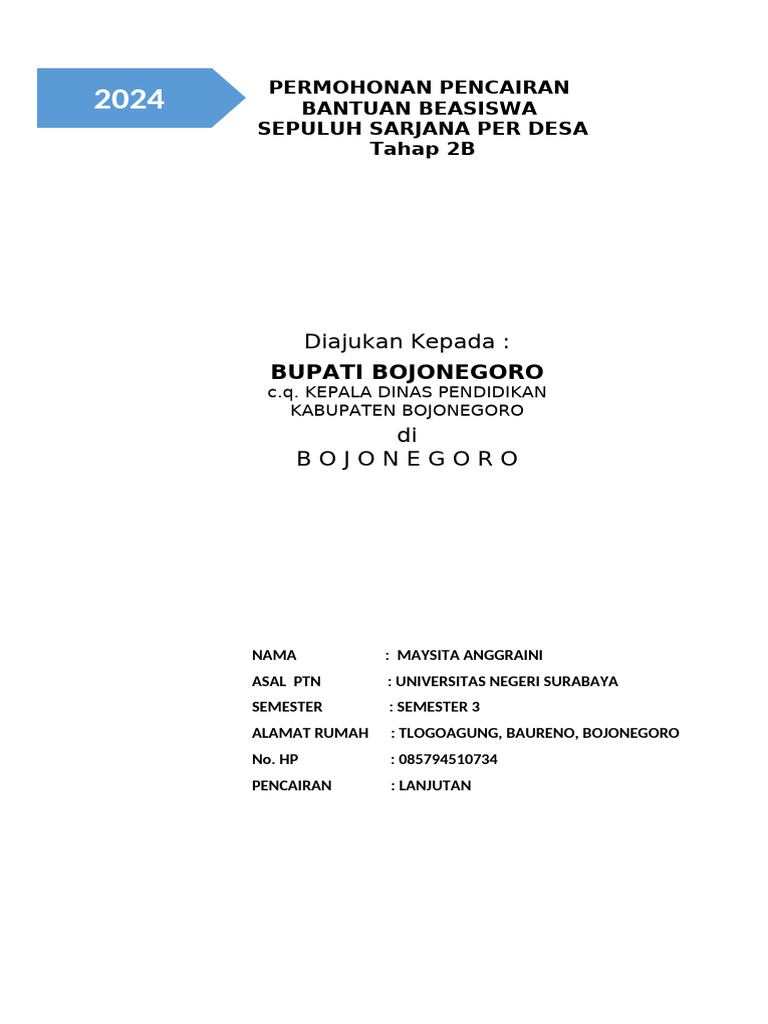Sesar-Permohonan Pencairan | PDF