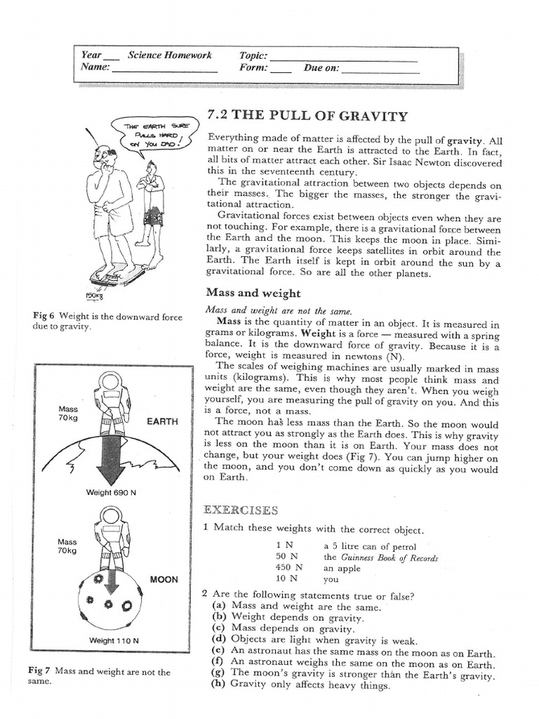 7HW Pull of Gravity | PDF