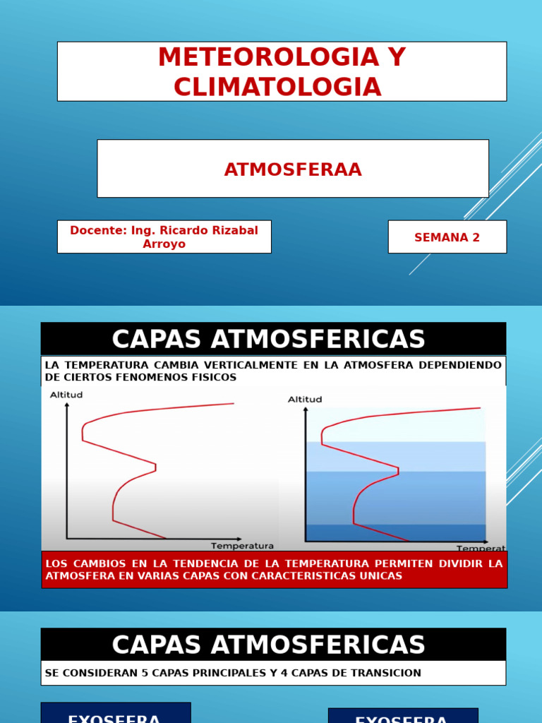 CAPAS ATMOSFERICAS | PDF | Atmósfera | Atmósfera de tierra