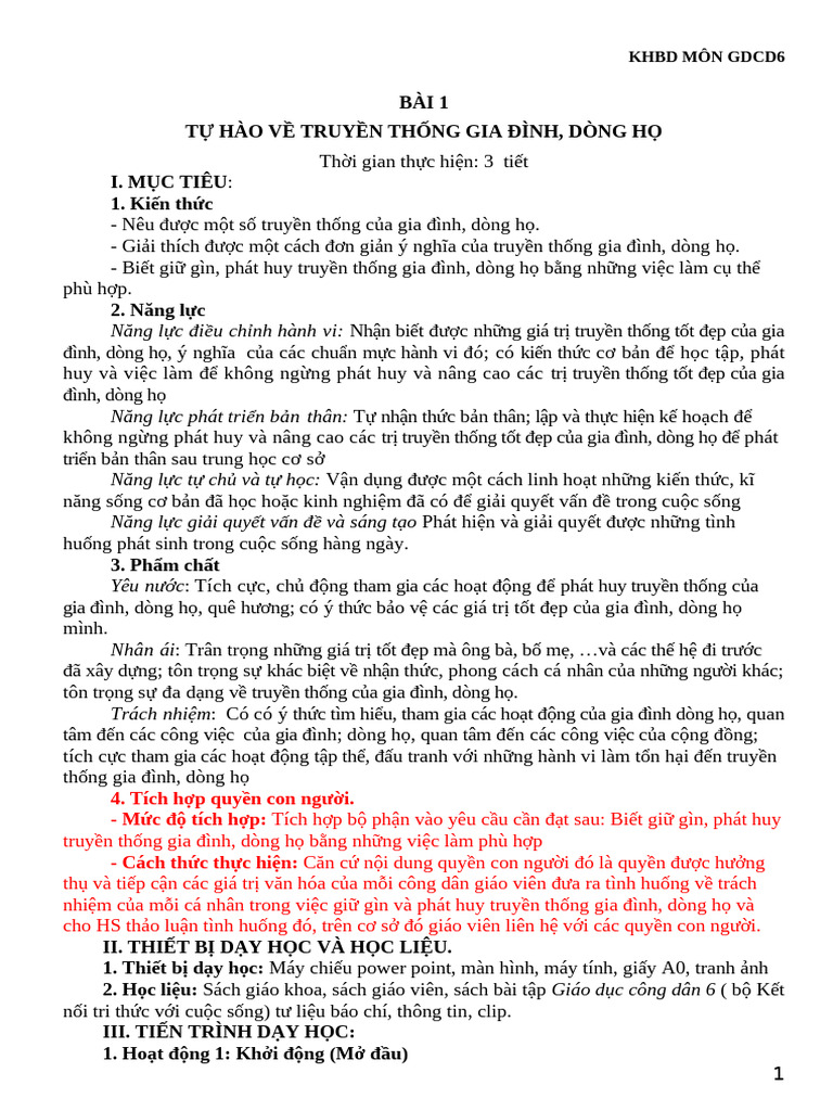 1 - KNTT - GDCD6 - Bài 1 - So N G P | PDF