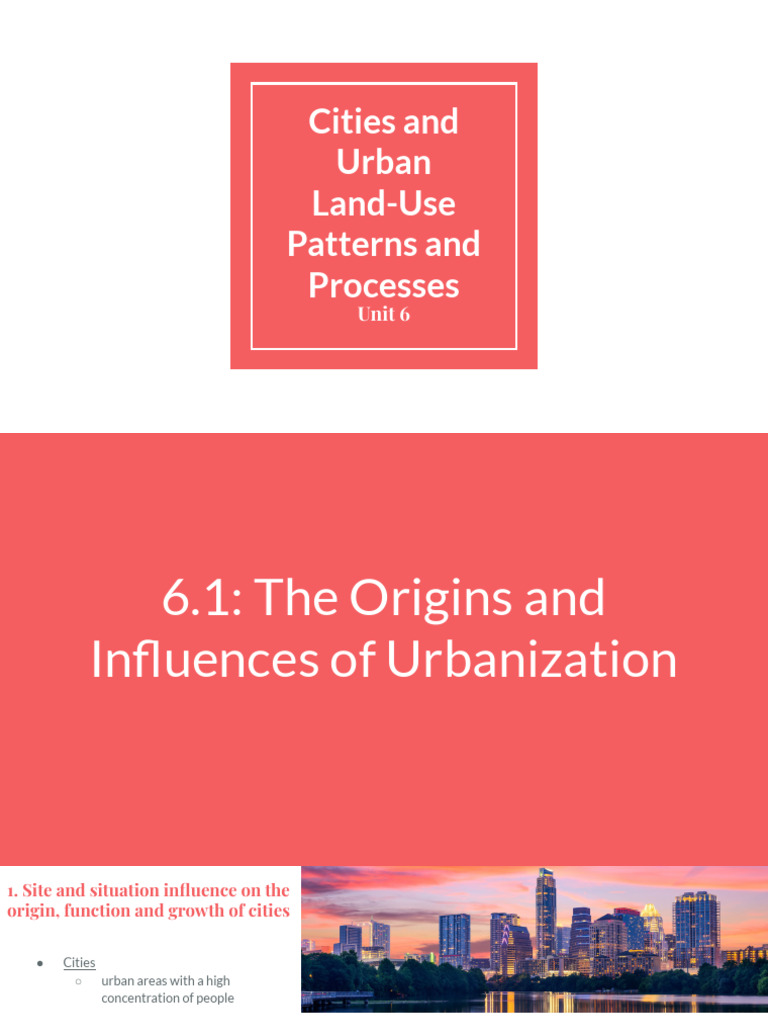 Unit 6 - Cities and Urban Land-Use Patterns and Processes (2024-25 ...