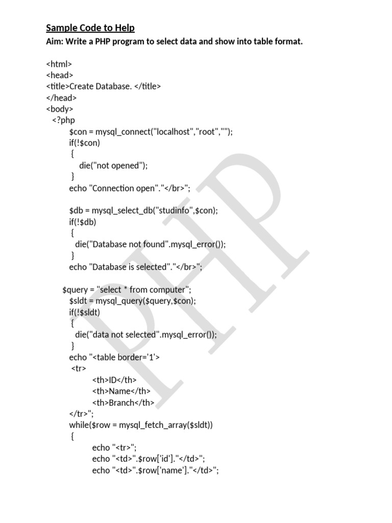 Sample Code For Group Assignment | PDF | Databases | Table (Database)