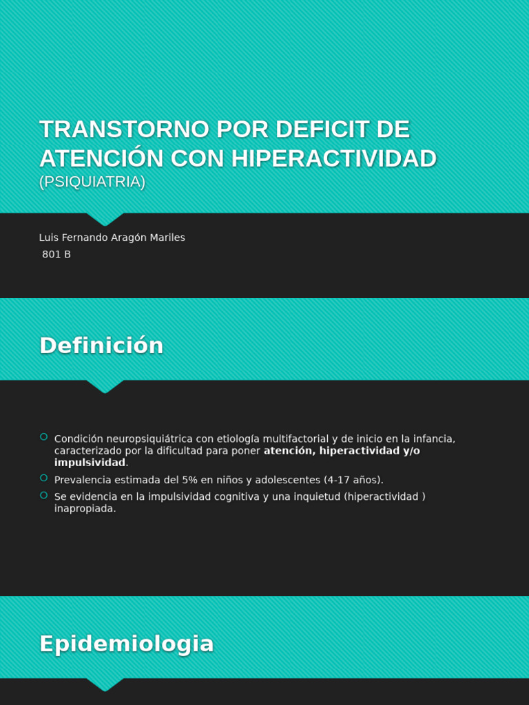 TDAH 801B Mariles | PDF | Desorden hiperactivo y deficit de atencion | Enfermedades y trastornos