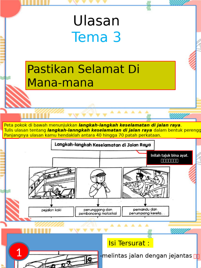 Tema 3 - Ulasan - Langkah-Langkah Keselamatan Di Jalan Raya | PDF