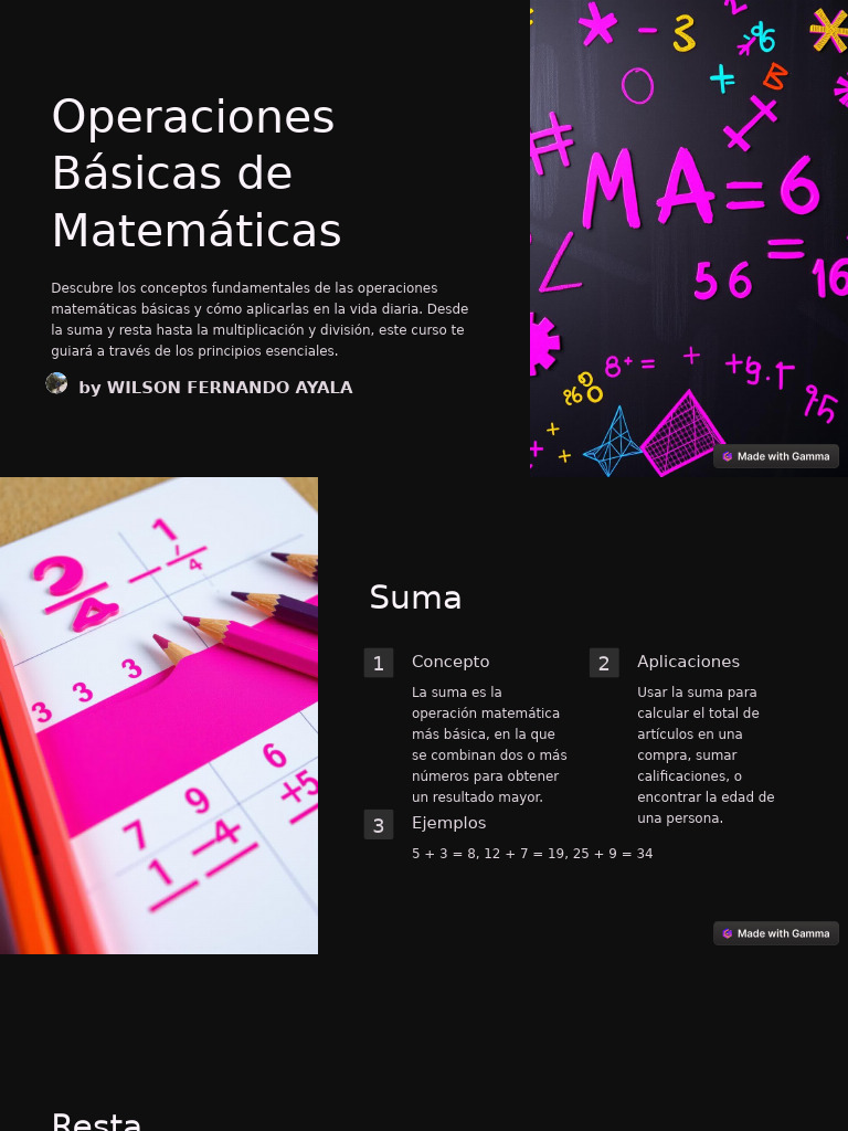 Operaciones Basicas de Matematicas | PDF | División (Matemáticas ...