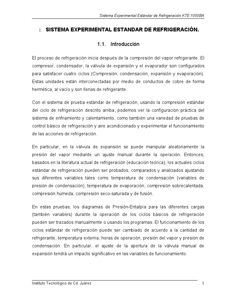 KTE - 1000 BA Manual de Usuario | PDF | Refrigeración | Adquisición de ...