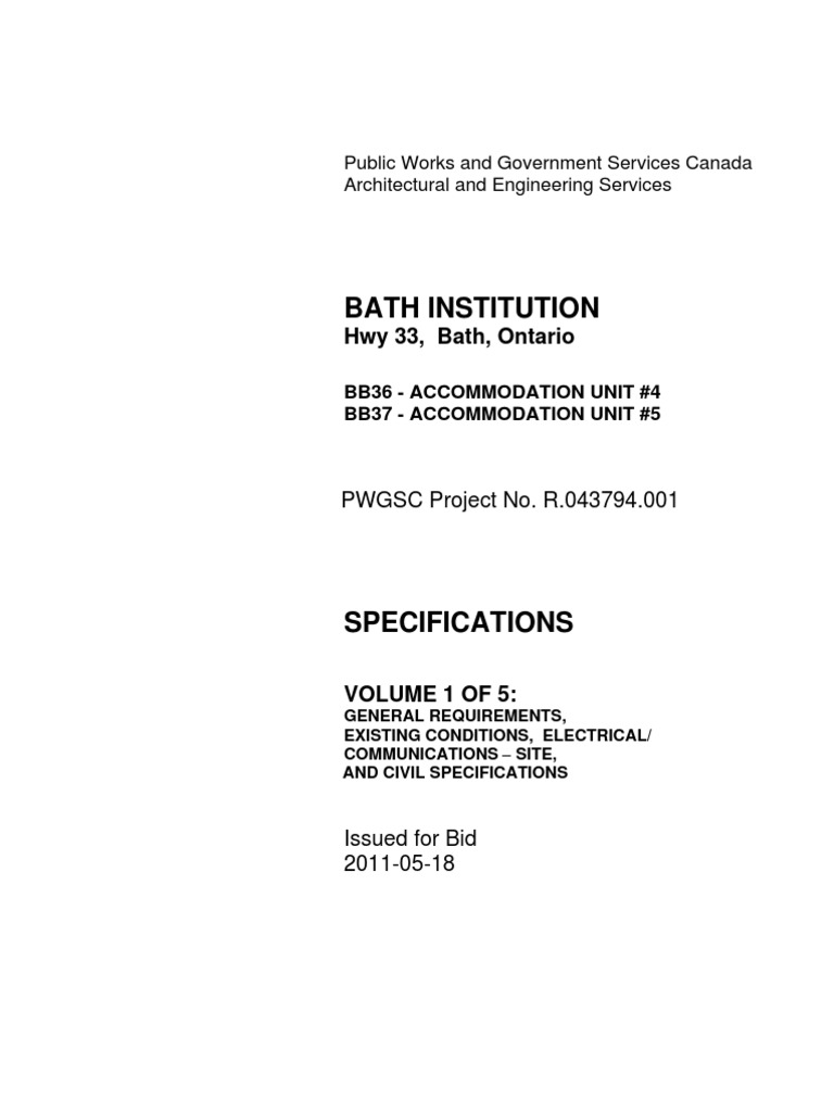 Bath Specs | PDF