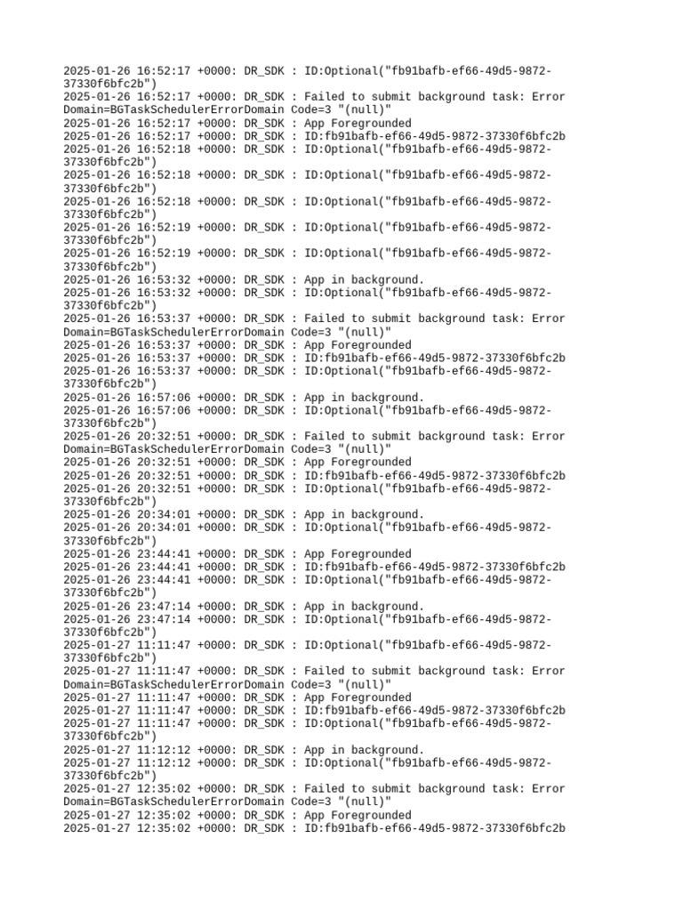Digital Reef SDKLog | PDF