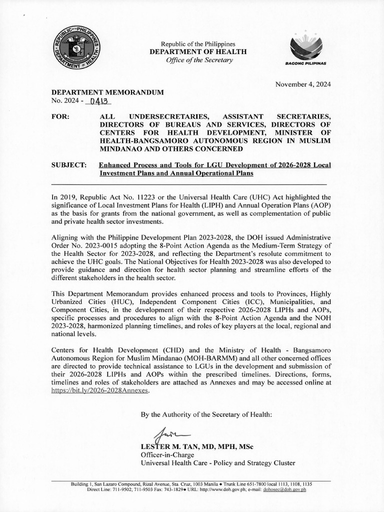 DM No. 2024-0413 - Enhanced Process and Tools For LGU Development of ...