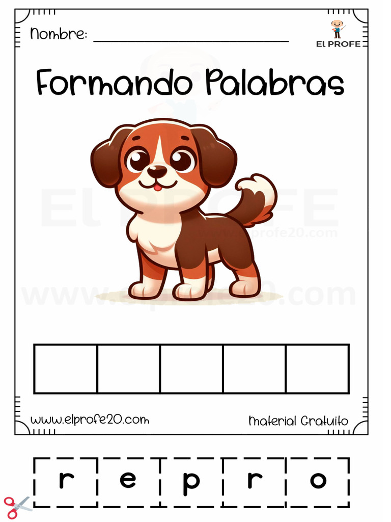 Ejercicios de Formar Palabras Lectoescritura Elprofe20 | PDF