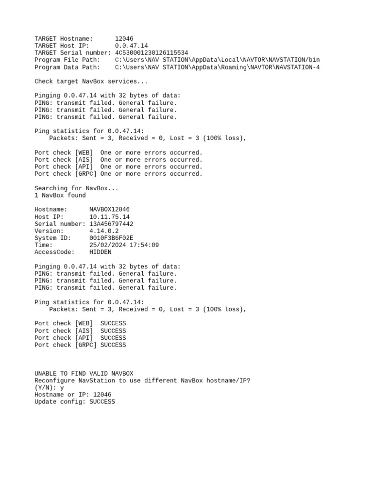 NavStation Configuration and Connectivity Issues | PDF