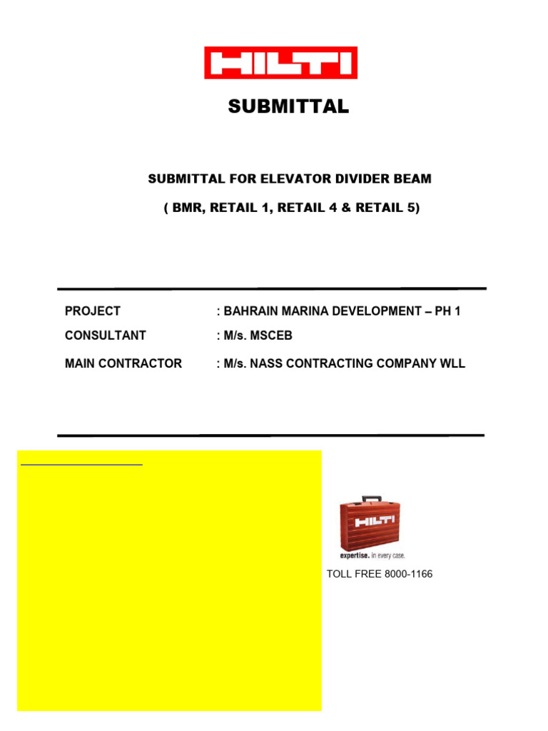 Elevator Divider Beam Submittal Guide | PDF | Beam (Structure) | Mechanical Engineering