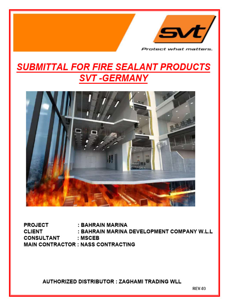 MAC ref; 110310-C.4-137_0 FIRE SEALANT -SVT GERMANY-BAHRAIN MARINA ...
