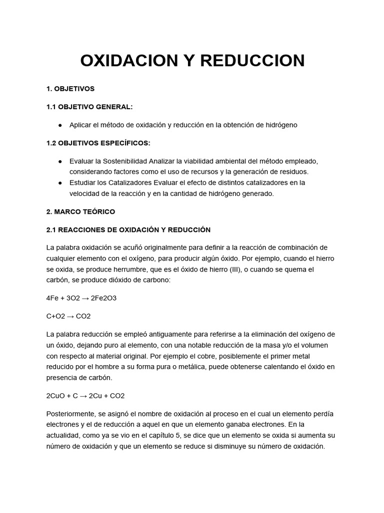 OXIDACION Y REDUCCION (2) | PDF | Redox | Sustancias químicas