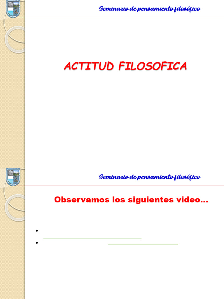 Actitud Filosófica y su Importancia | PDF | Pensamiento | Actitud ...