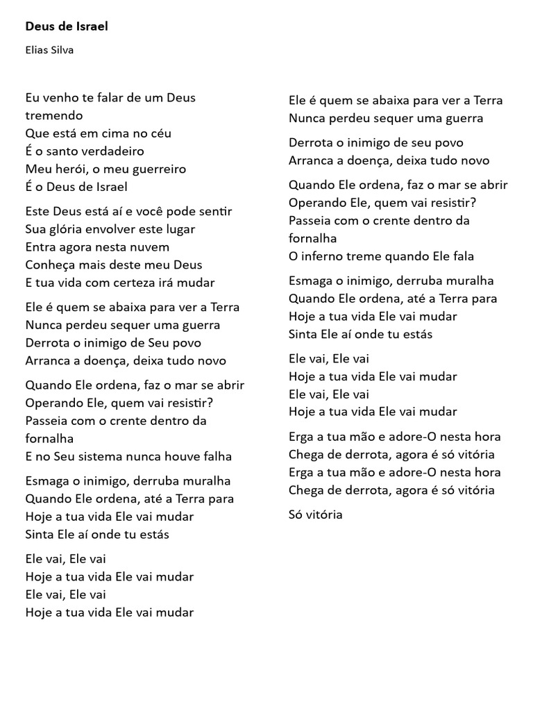 O Poder do Deus de Israel | PDF