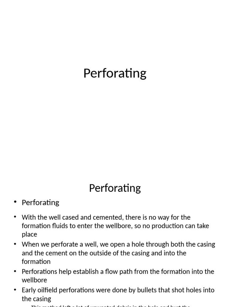 12 Perforating 11 | PDF | Casing (Borehole) | Chemical Engineering