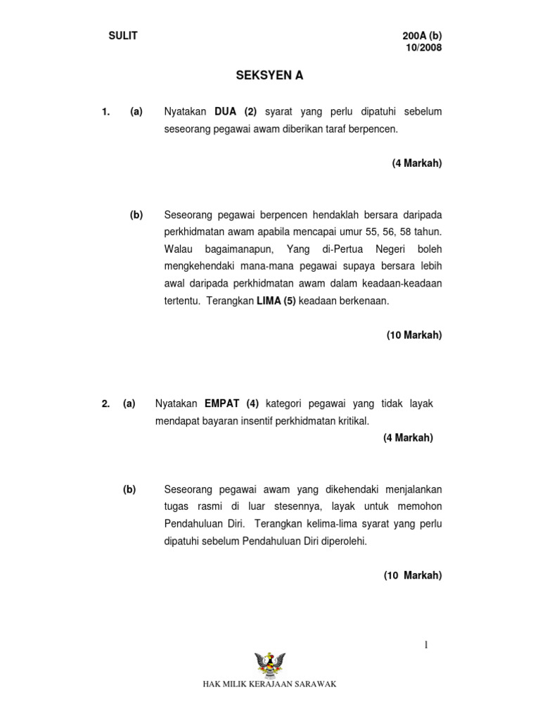 200A (B) OKT 2008 | PDF